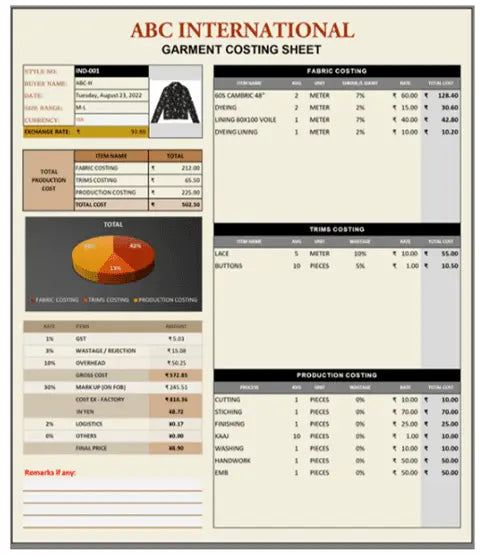 Garment Excel Templates: Your Comprehensive Guide for Fashion Design ...