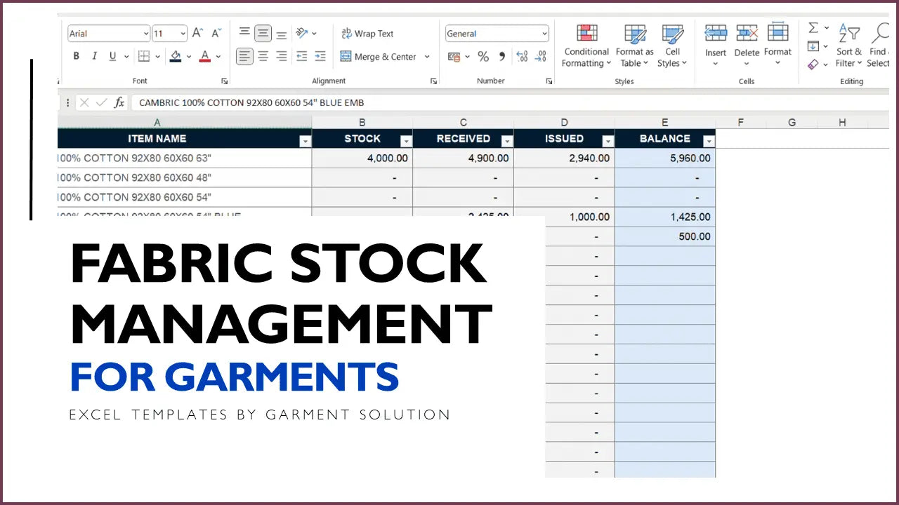 Garment Excel Templates: Your Comprehensive Guide for Fashion Design ...