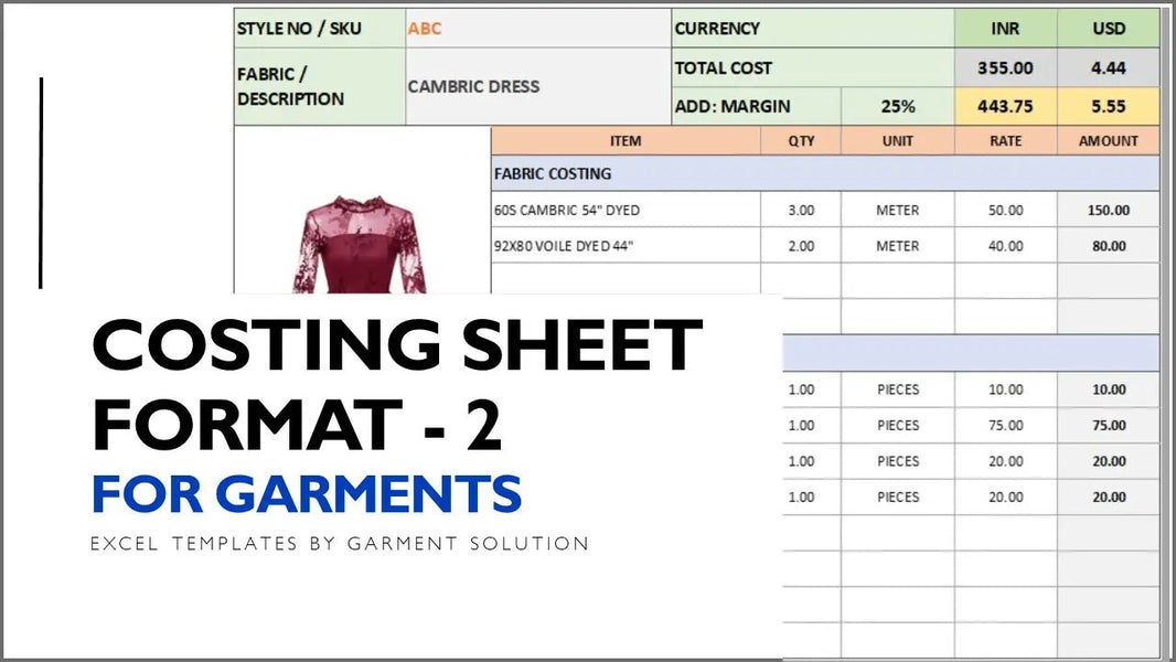 Garment Excel Templates: Your Comprehensive Guide for Fashion Design ...
